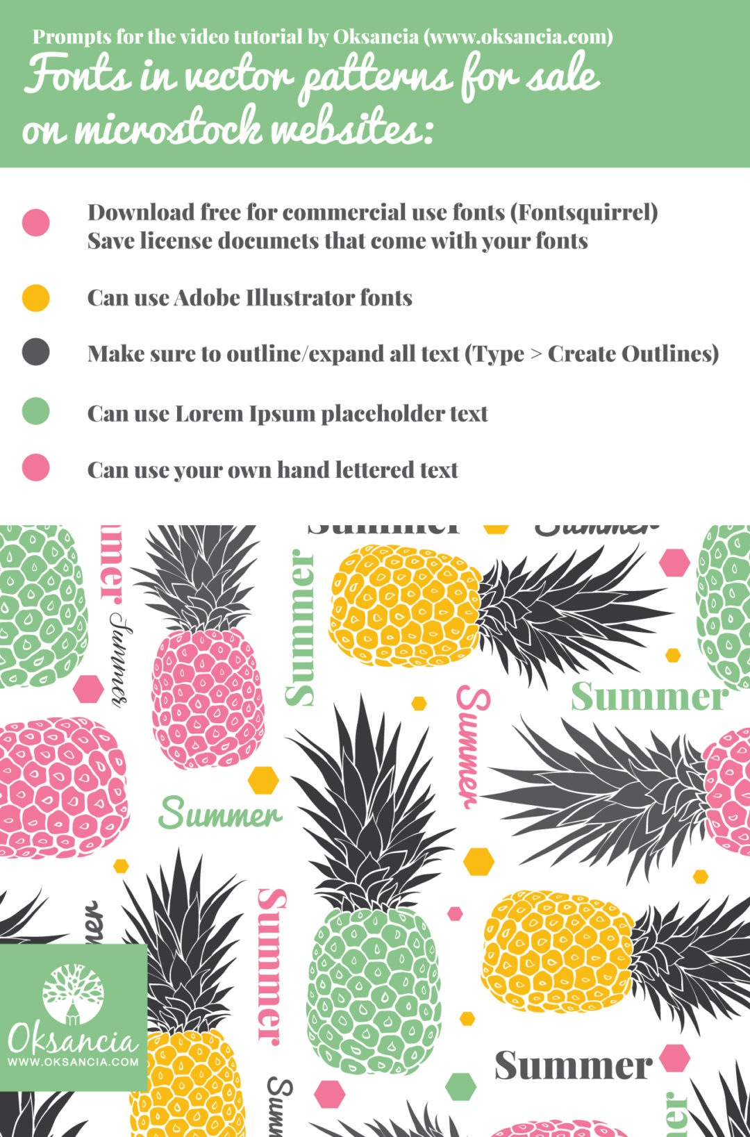 How to create vector patterns with text in Adobe Illustrator ...