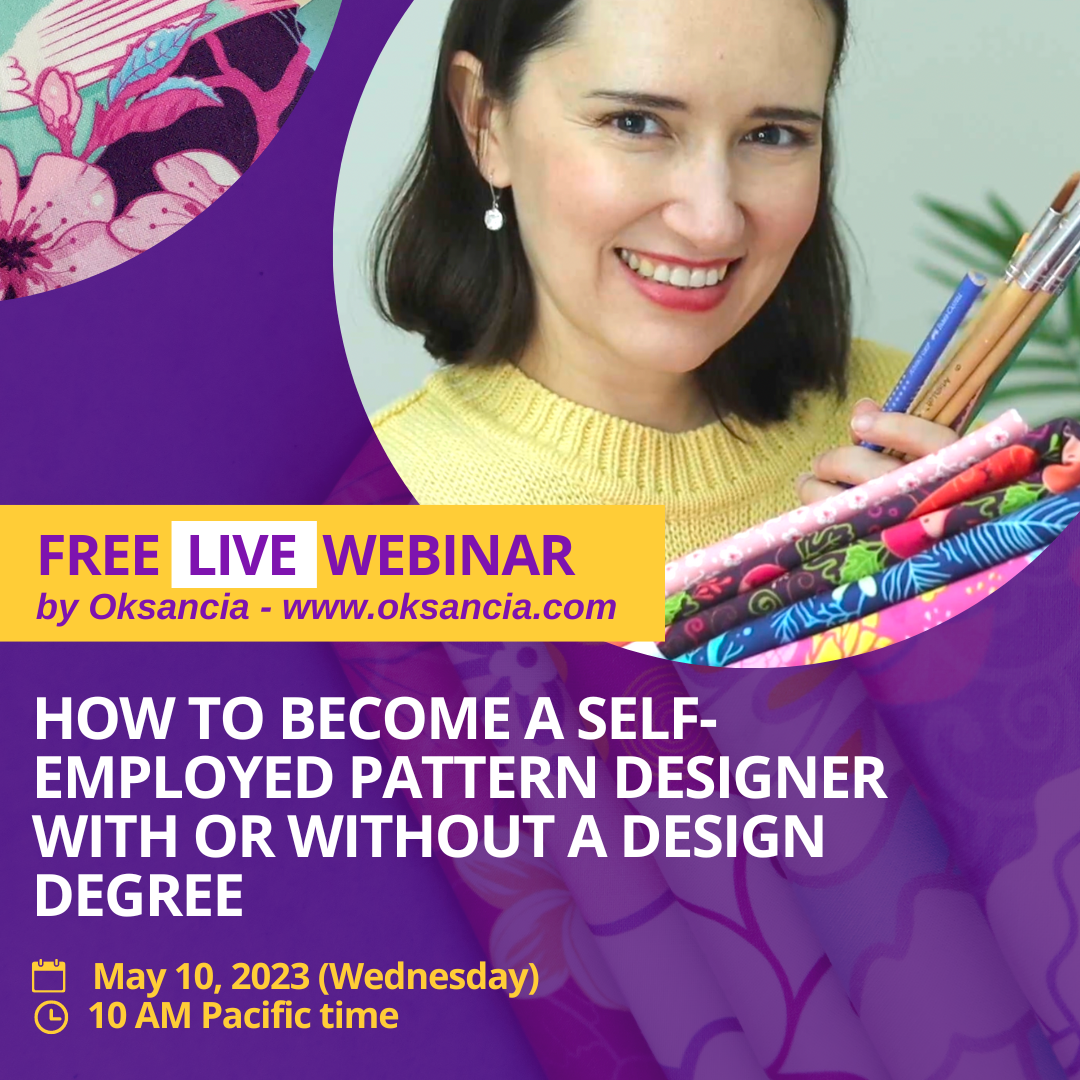 Live Webinar How to become a self-employed pattern designer with or ...